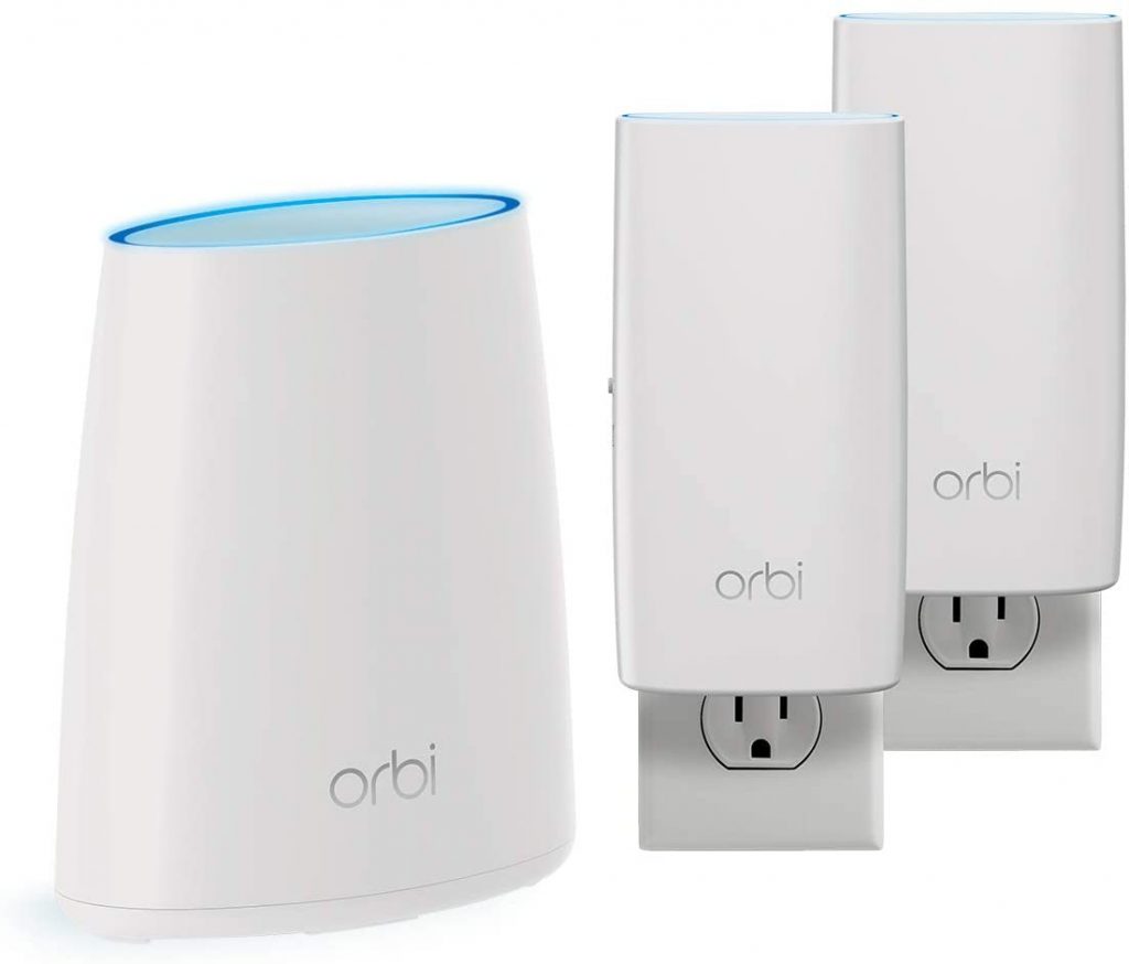 NETGEAR Orbi Tri-band Whole Home Mesh WiFi System, with Wall Plugs - 3 ...